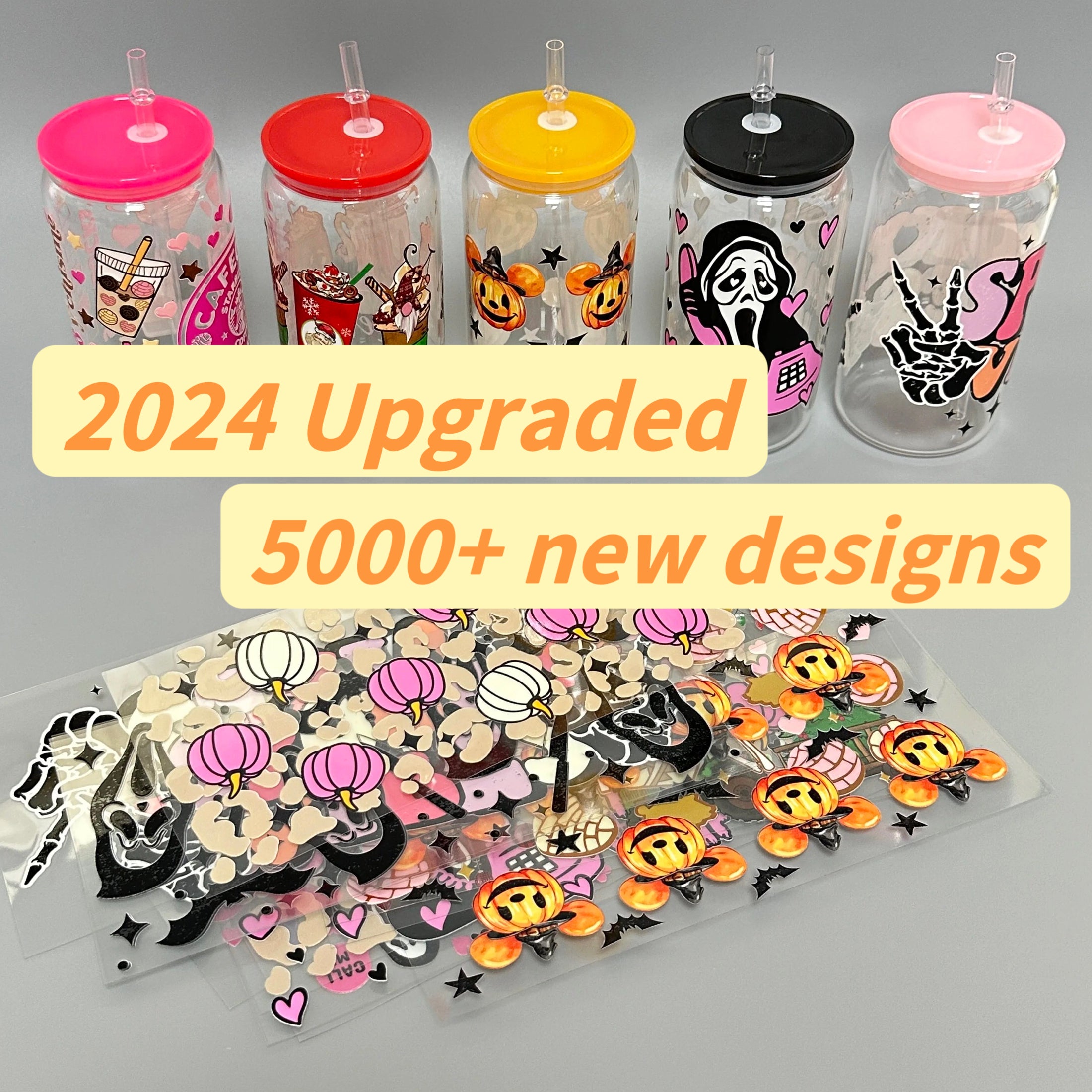 2024 Upgraded UV DTF Sticker Wraps for 16oz Glass Cans – Trendy Supply